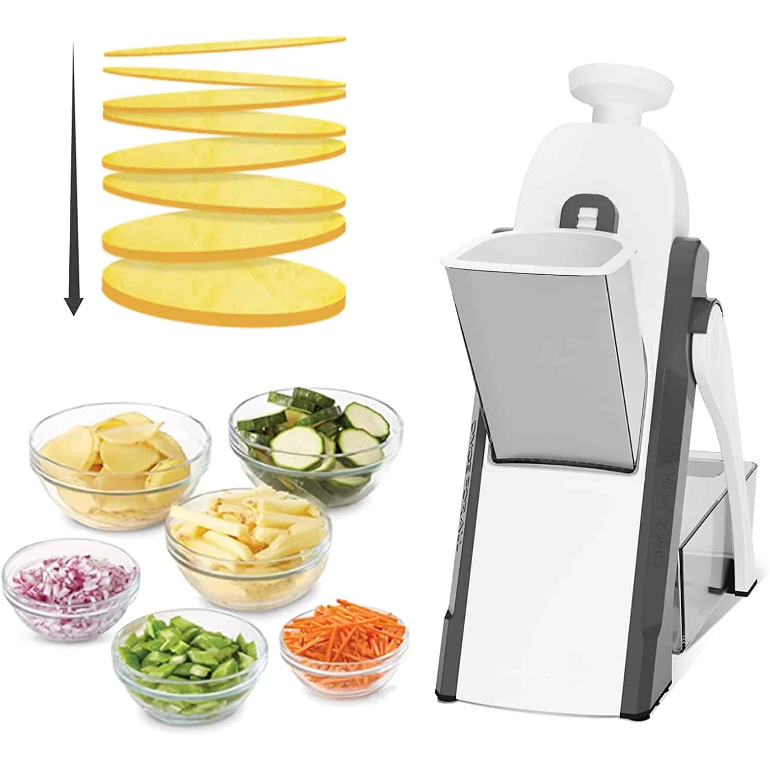 Mandoline Vegetable Cutter Chopper Adjustable Multi-function Vertical ...